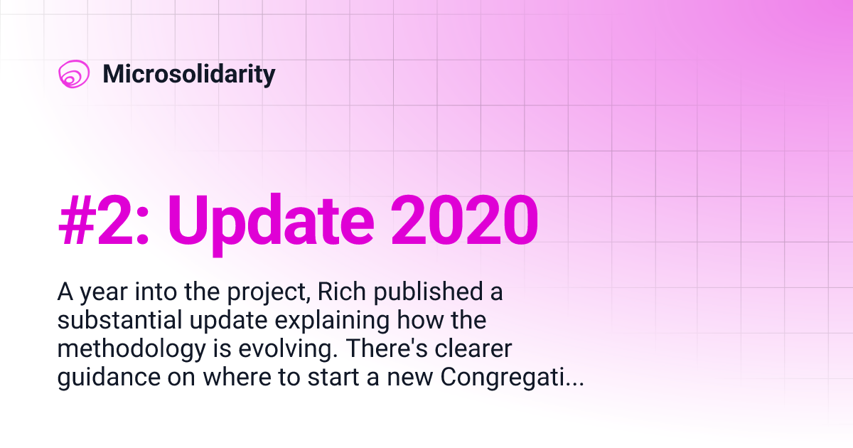 #2: Update 2020 | Microsolidarity