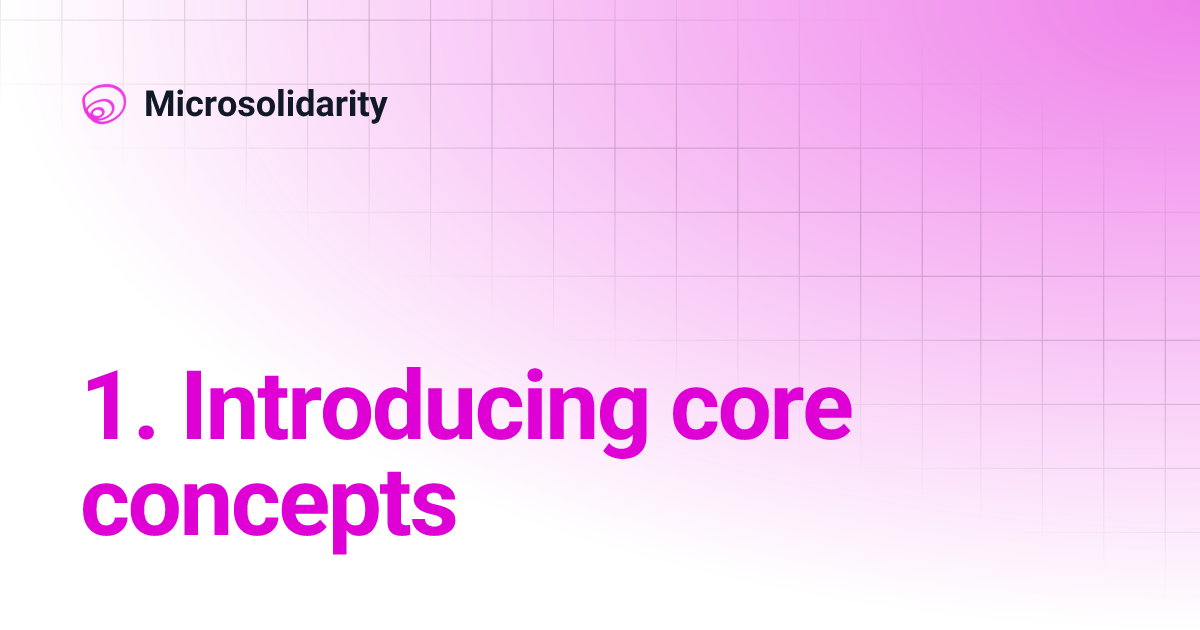 1. Introducing core concepts | Microsolidarity