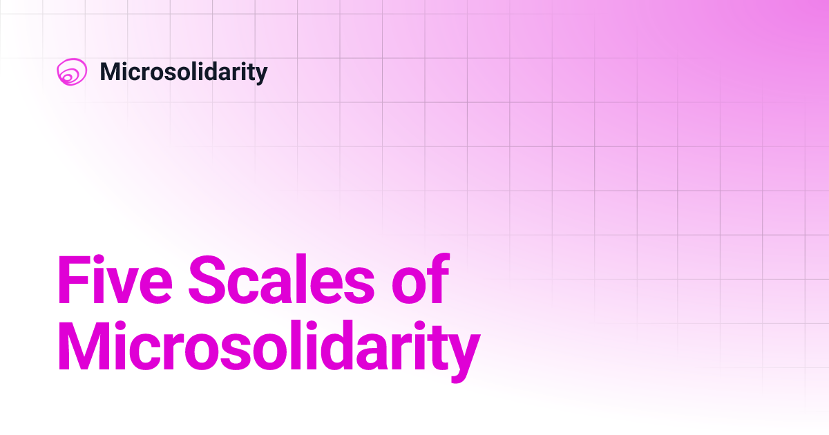 Five Scales of Microsolidarity | Microsolidarity